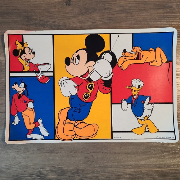 Disney | Kitchen | Vintage Disney Mickey Mouse Kitchen Mat Goofy Donald ...